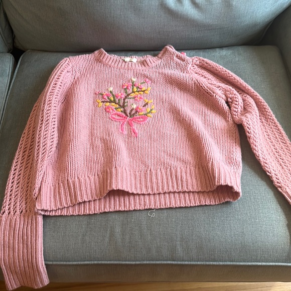 LoveShackFancy | Sweaters | Loveshackfancy Pink Rosie Bouquet Sweater ...